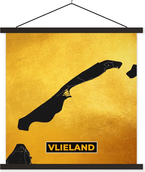 Posterhanger incl. Poster - Schoolplaat - Eiland - Vlieland - Kaart ...