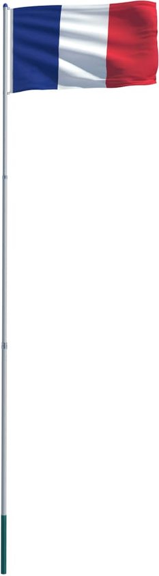 Vlag met vlaggenmast Frankrijk 6 m aluminium | bol.com