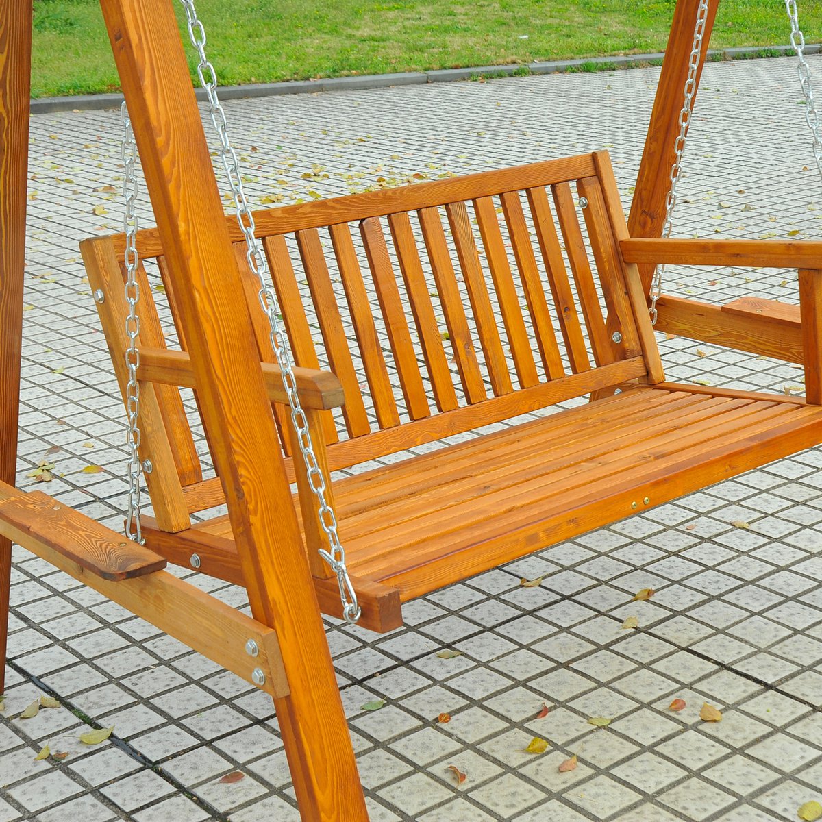 Outsunny Hollywoodschommel tuinschommel bank schommel 2-zitter lariks ...