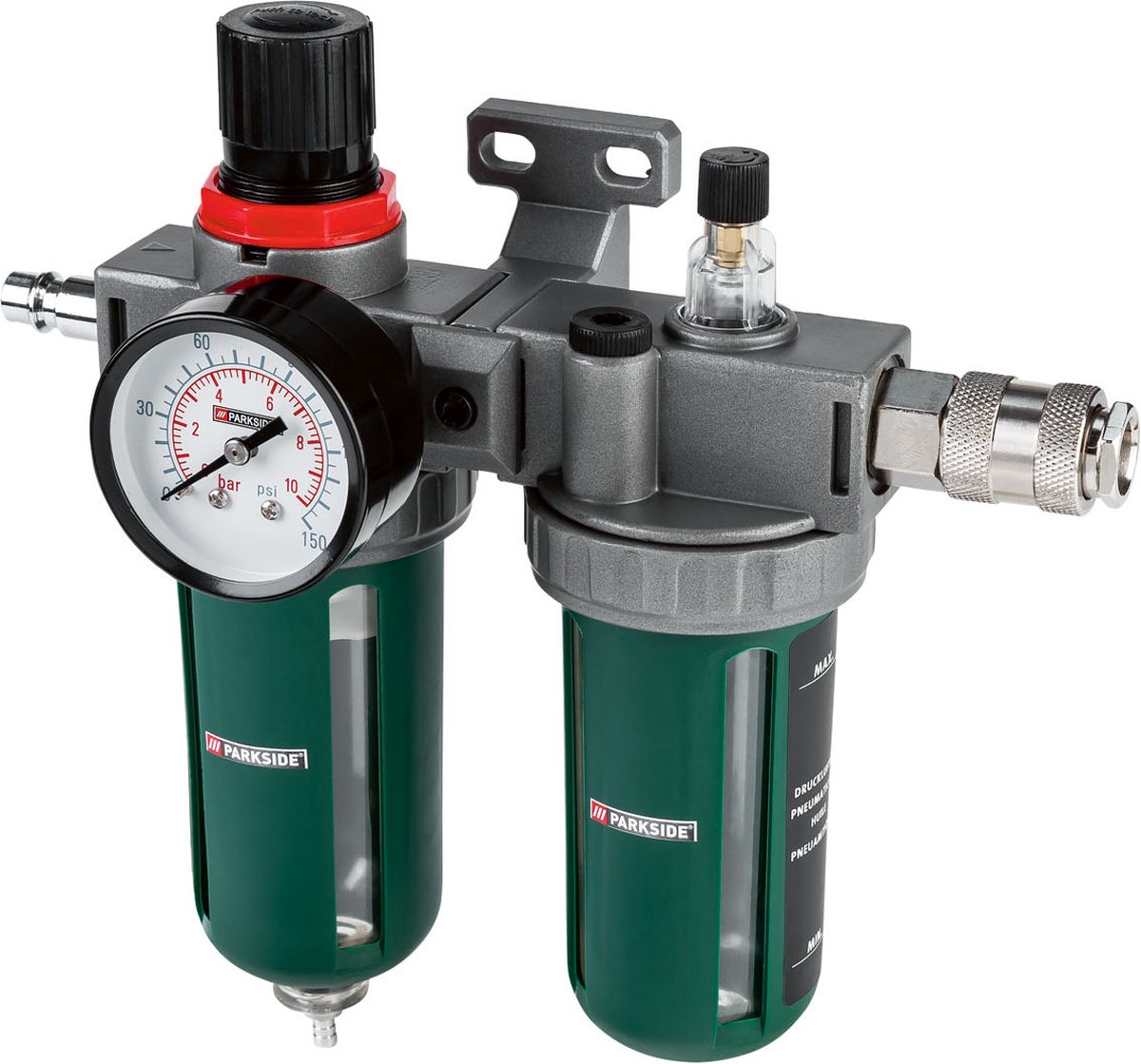 Parkside Perslucht Onderhoudseenheid - Regelaar - Werkdruk: 8 bar - 3 ...