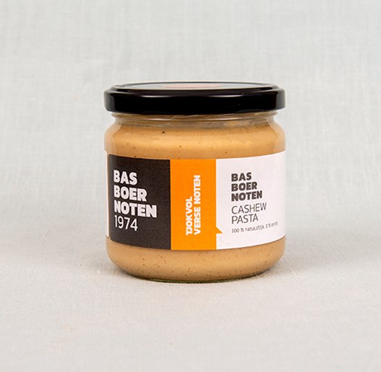 Bas Boer Noten | Cashewpasta puur - 350gr pot | bol