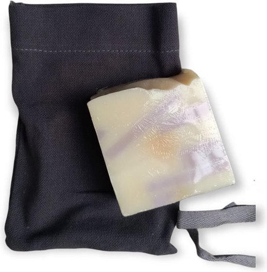 natuurlijke zeep - 100 % plantaardig - lavendelzeep in cotton bag ...