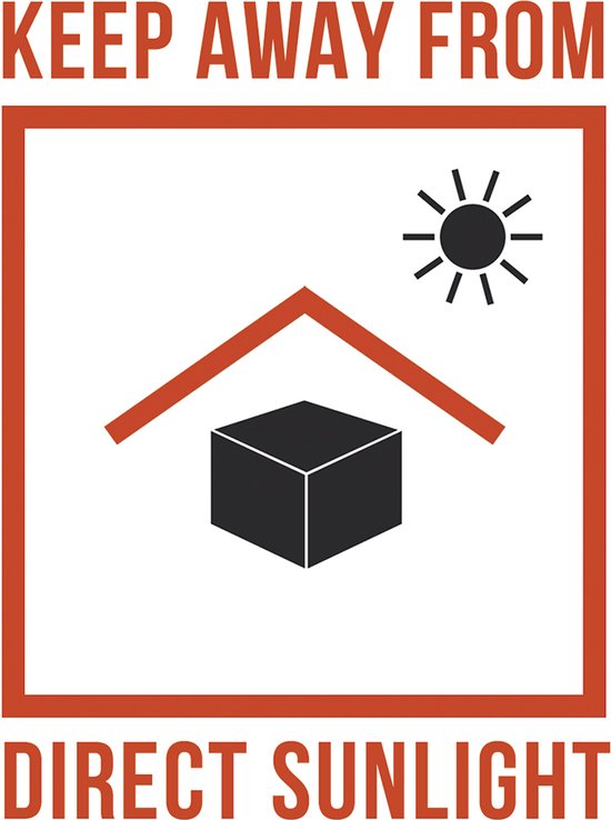 Stickers op rol | "Keep away from direct sunlight" | 400 stickers | 8 x ...