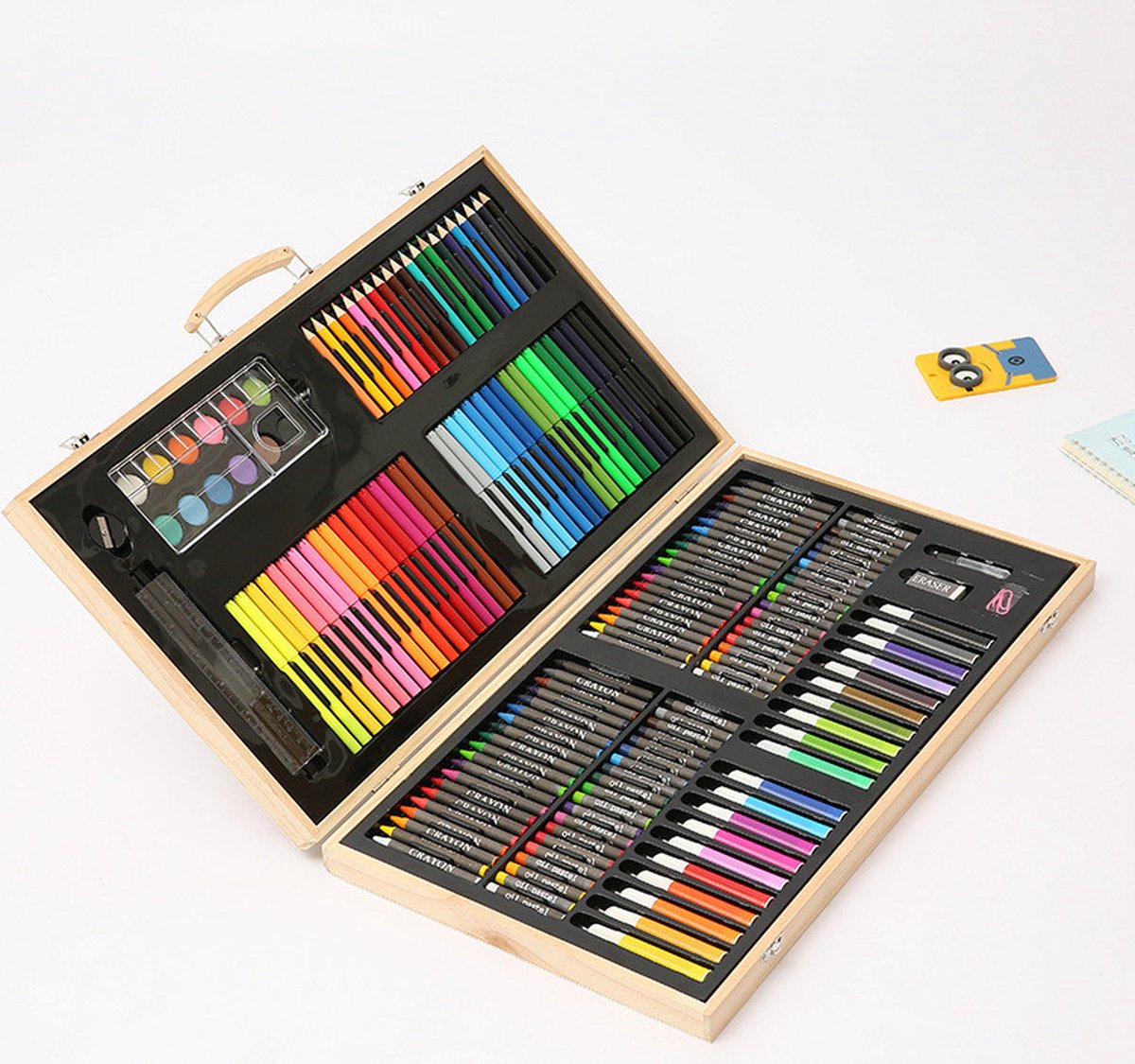 Coffret de dessin 180 pièces - Coffret de couleurs - Coffret de dessin ...