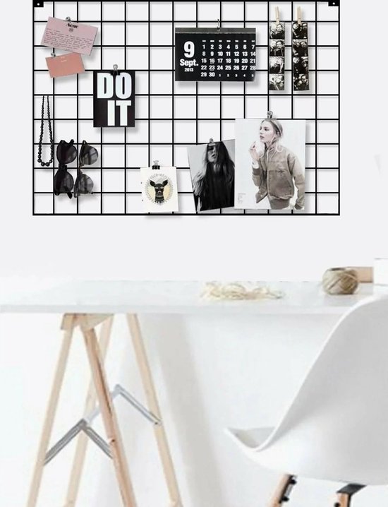 Pochon Home - Wandrek Industrieel - Metaal - Zwart - Ophangrek ...