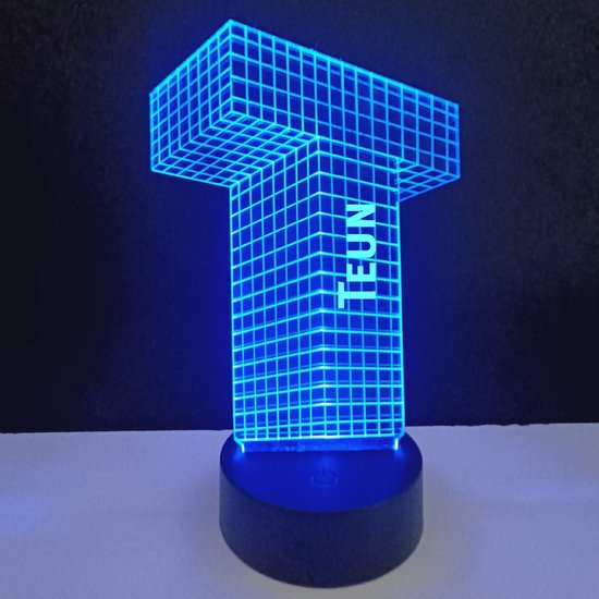 3D LED Lamp - Letter Met Naam - Teun | bol