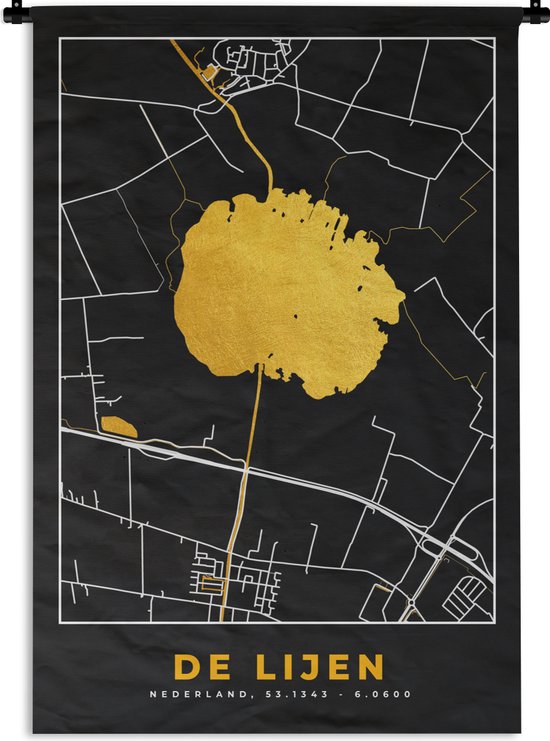 Wandkleed - Wanddoek - Kaart - Plattegrond - Stadskaart - Nederland ...