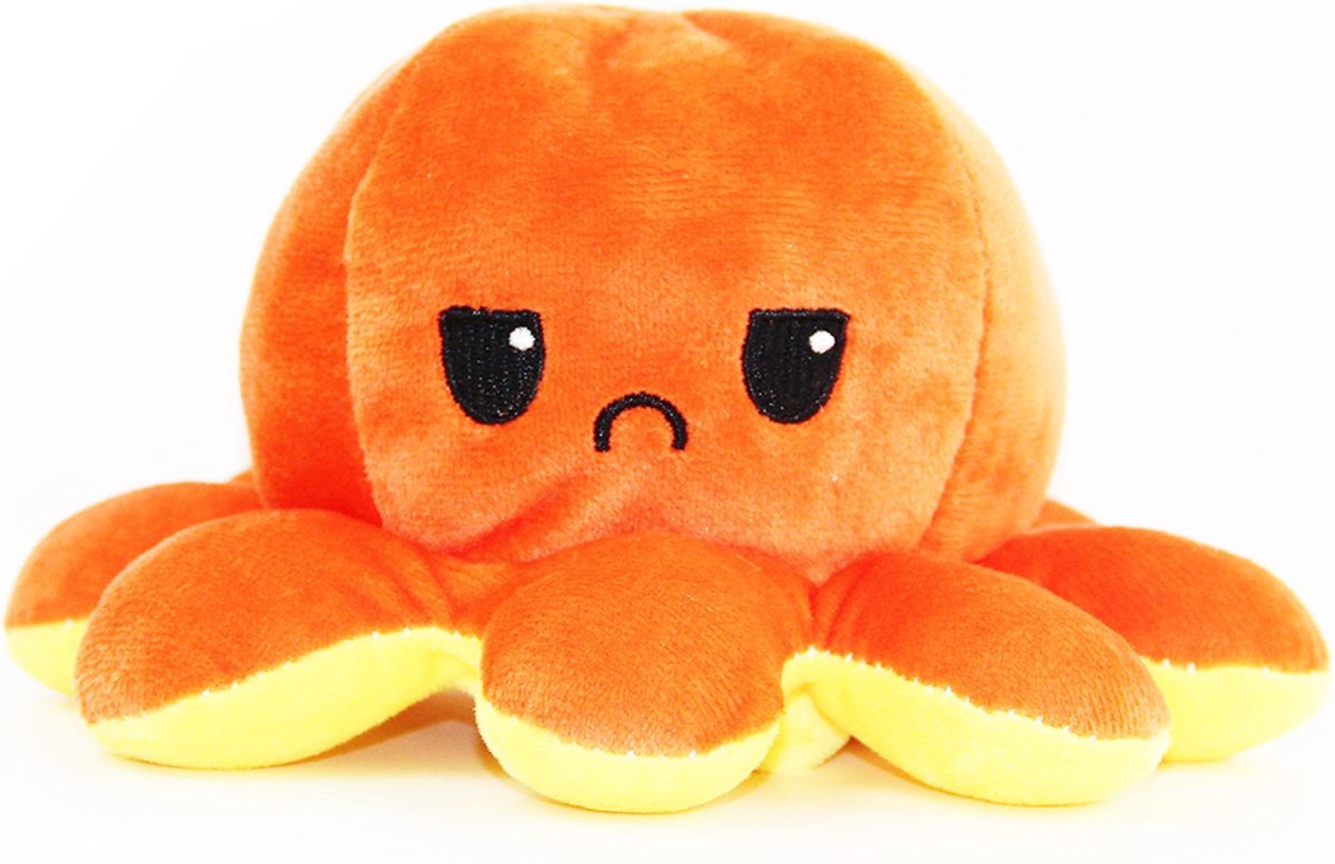 Octopus Knuffel - emotie knuffel - omwisselbaar - omkeerbaar - mood ...