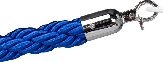 Gedraaid Koord Blauw met Chroom Sluiting | bol