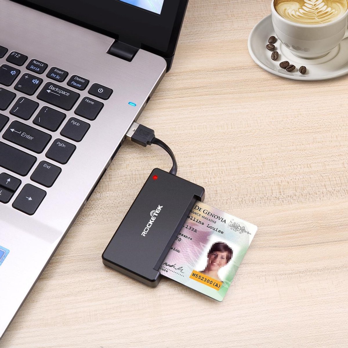 Rocketek - compacte - USB - Identiteitskaartlezer - eID Kaartlezer ...
