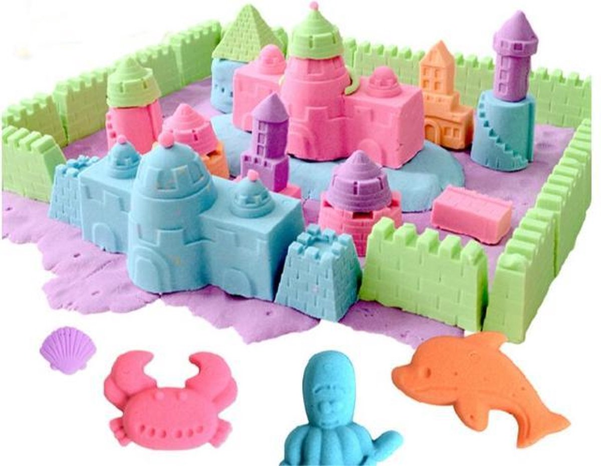 Kinetisch Zand 2kg Zandbak + 16 Vormen | bol.com