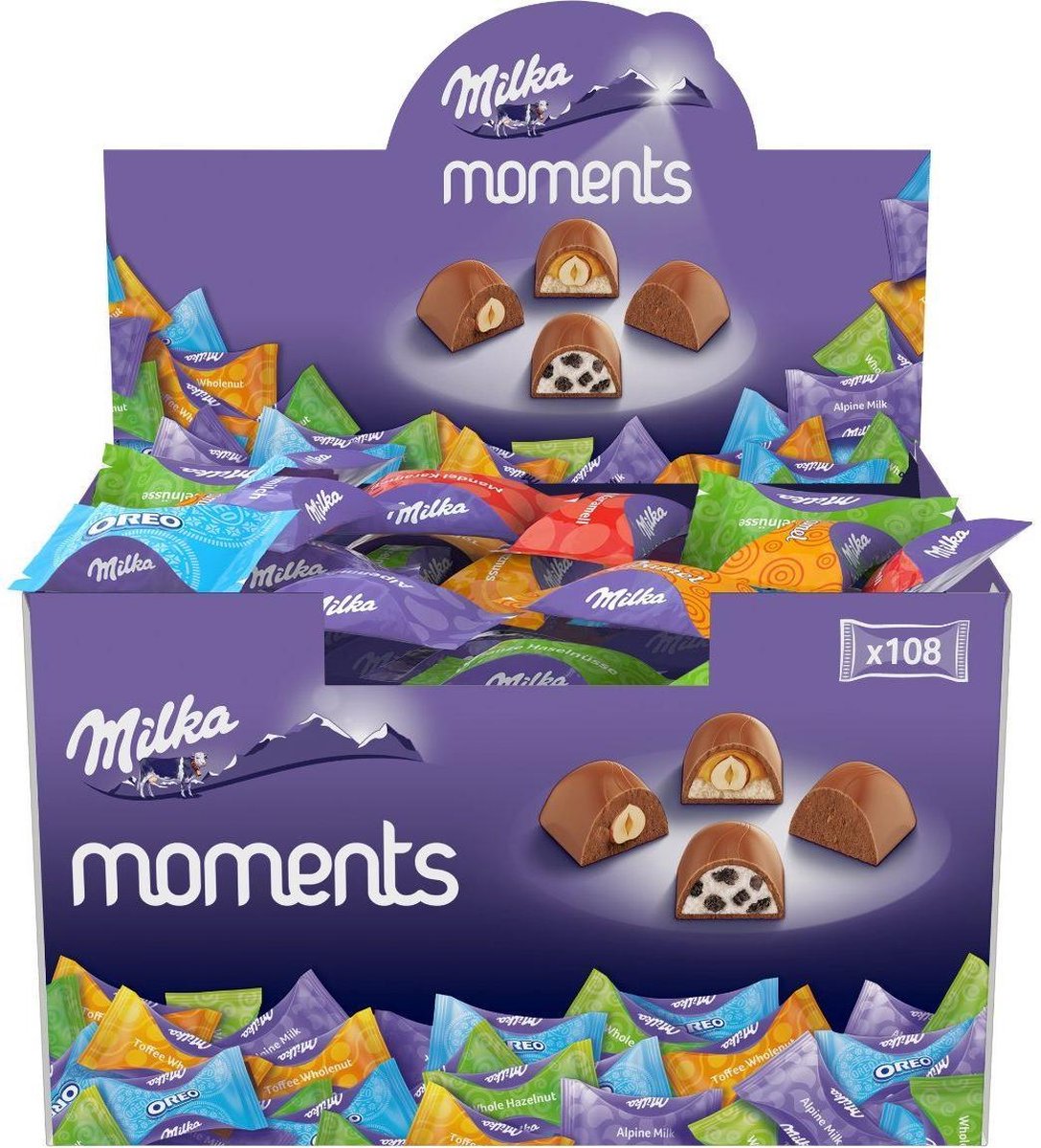 Milka Moments Chocolade Mix - 1000 Gram - Chocolade - Reep - Snack ...
