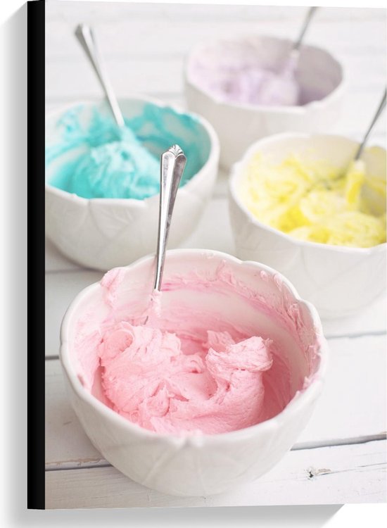 Canvas - Glazuur in Pastel Kleuren - 40x60cm Foto op Canvas Schilderij ...