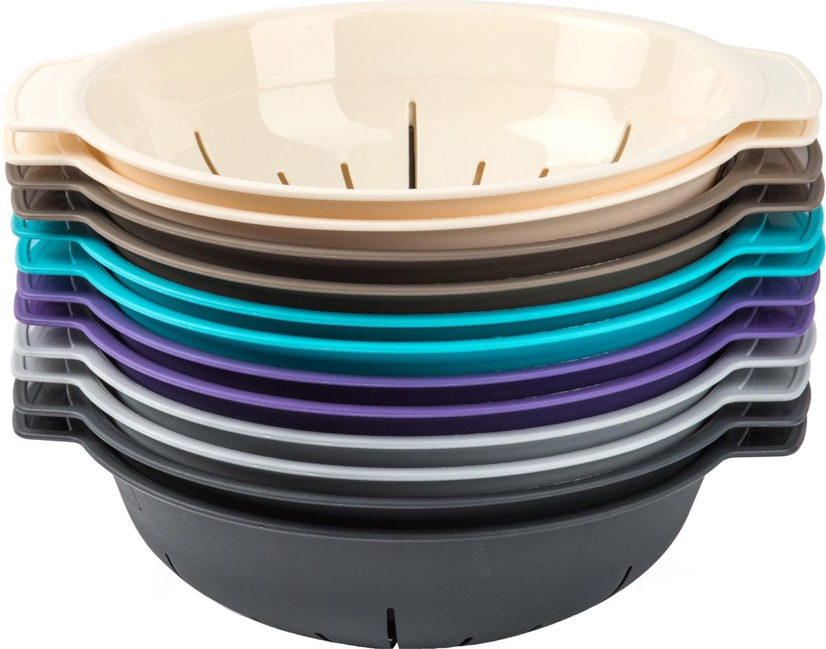 Stevig Kunststof vergiet in het beige 30 x 25 x 8 cm - Laag model ...