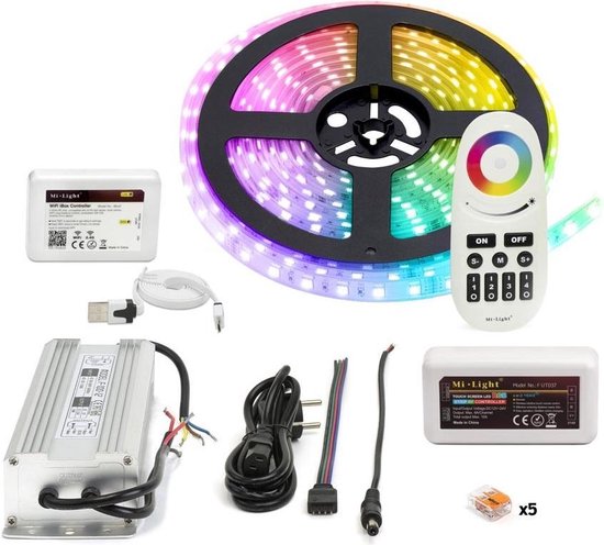 RGB LED Strip | IP68 (waterdicht) | 5 Meter | 12V - 24V | Alle kleuren ...