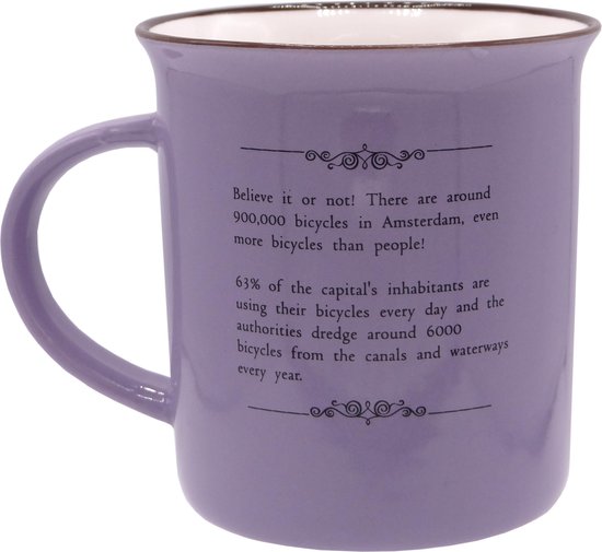 Memoriez Mok Fiets Amsterdam - Set van 2 | bol.com