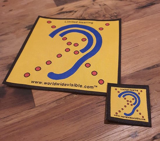 Limited hearing geweven badge | Strijkbadge | 3,5 x 3,5 cm stickers ...