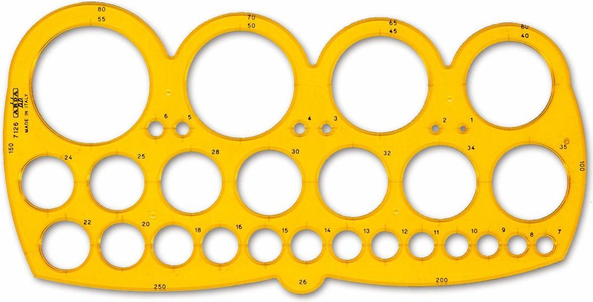 Sjabloon Rond 1 tot 55mm # 7126 + Set van 3 Artline “Flow Easy” Gel ...