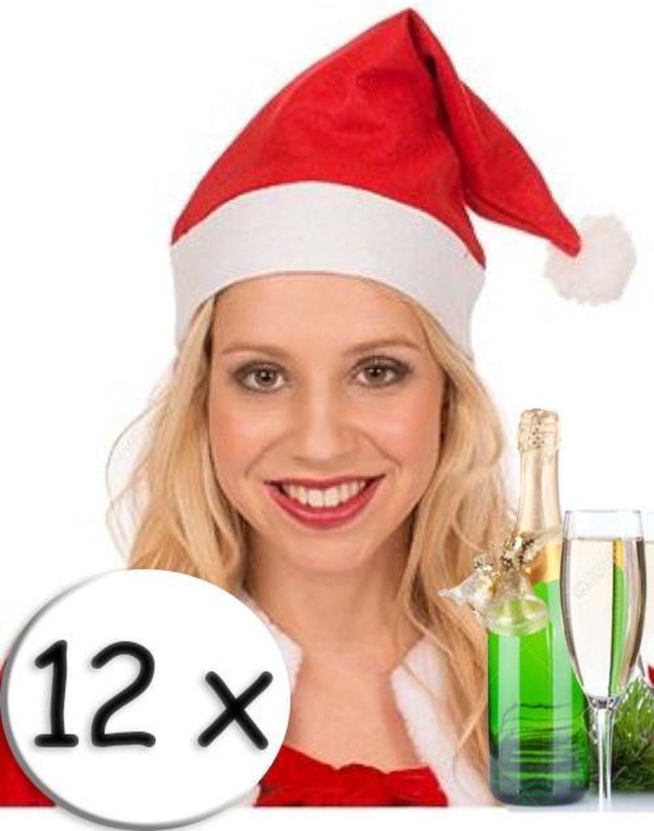 Chapeaux de Noël 12 pcs | Noël | Père Noël | chapeau de père Noël | bol.com