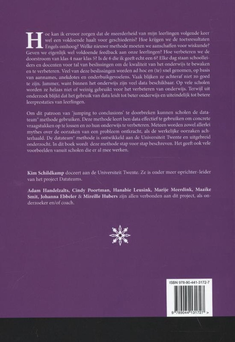De datateam methode | 9789044131727 | Kim Schildkamp | Boeken | bol
