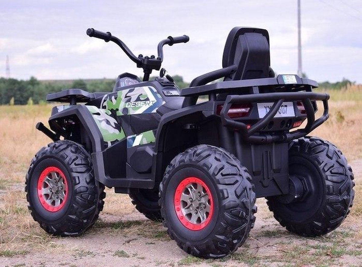 Elektrische kinderquad 12 volt met Rubber banden en 4 motoren muziek ...