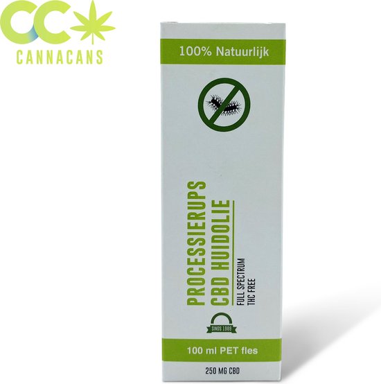 CannaCans® CBD Processierups Huidolie - Bio Olie - 250MG CBD - 100ML | bol