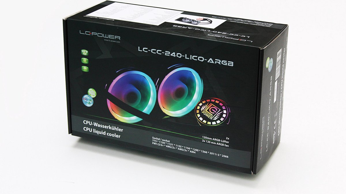LC-POWER® LC-CC-240-LiCo-ARGB Water & Freon koeler - Processor - RGB Liquid CPU... | bol