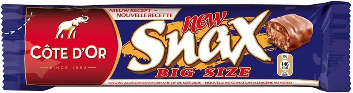 Côte d'Or Snax big size - gepofte rijst - 60g x 25 | bol