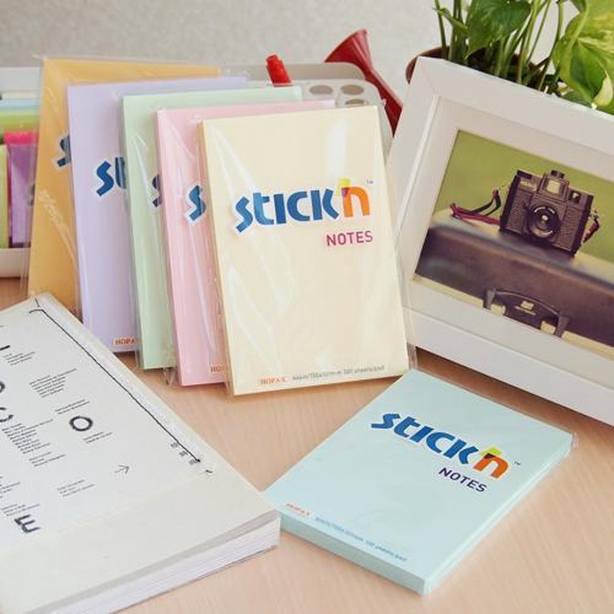 Stick'n sticky notes - 76x51mm, pastel geel, 100 memoblaadjes | bol.com