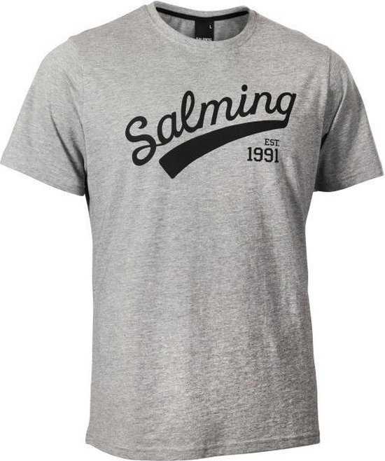 Salming Logo Shirt Heren - Grijs - maat XXL | bol