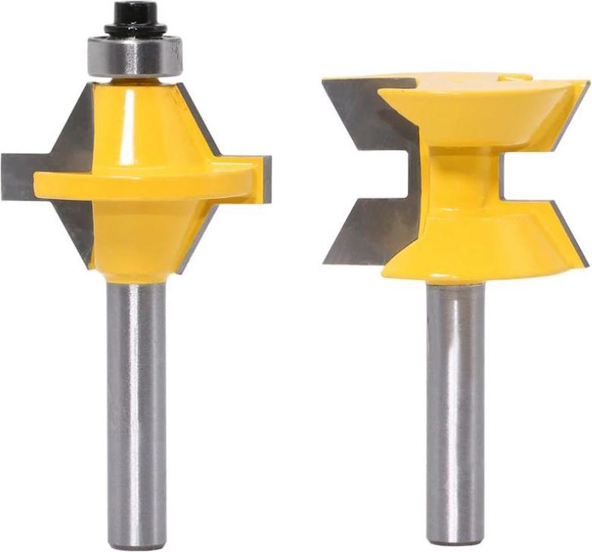 DW4Trading Houtfrees V-profiel Verlijmfrees - Ø 36 mm - Set van 2 ...