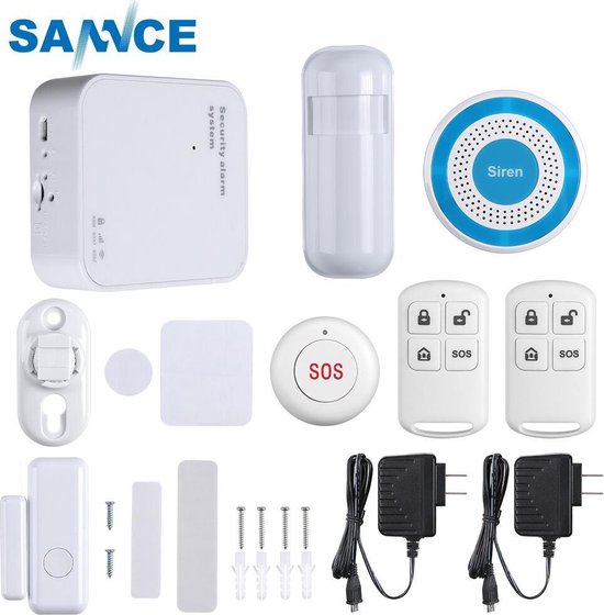 Sannce Alarm Home+ Slim Draadloos Alarmsysteem – Wifi – GSM Functie ...
