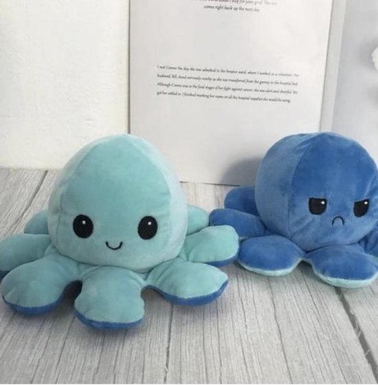 FluffyDuffy ® - Octopus Knuffel Mood - Mood Octopus - Emotie Knuffel ...