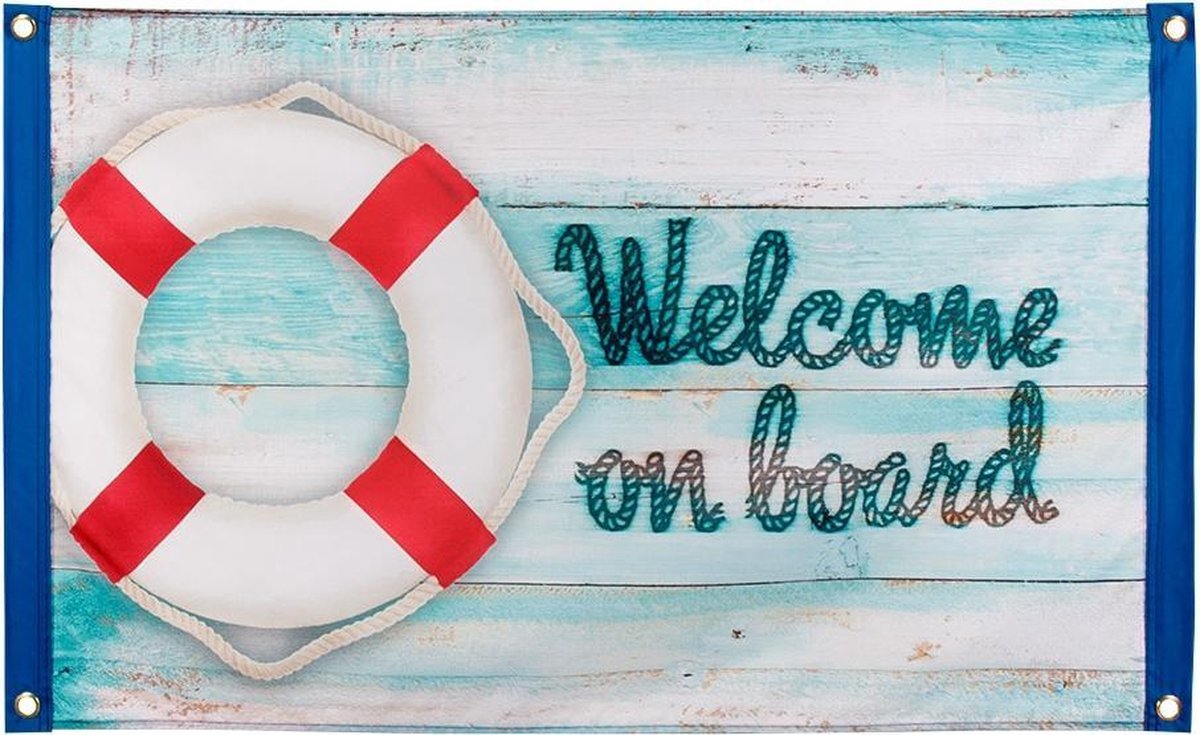 Boland - Polyester vlag Navy 'Welcome on board' - Maritiem | bol.com