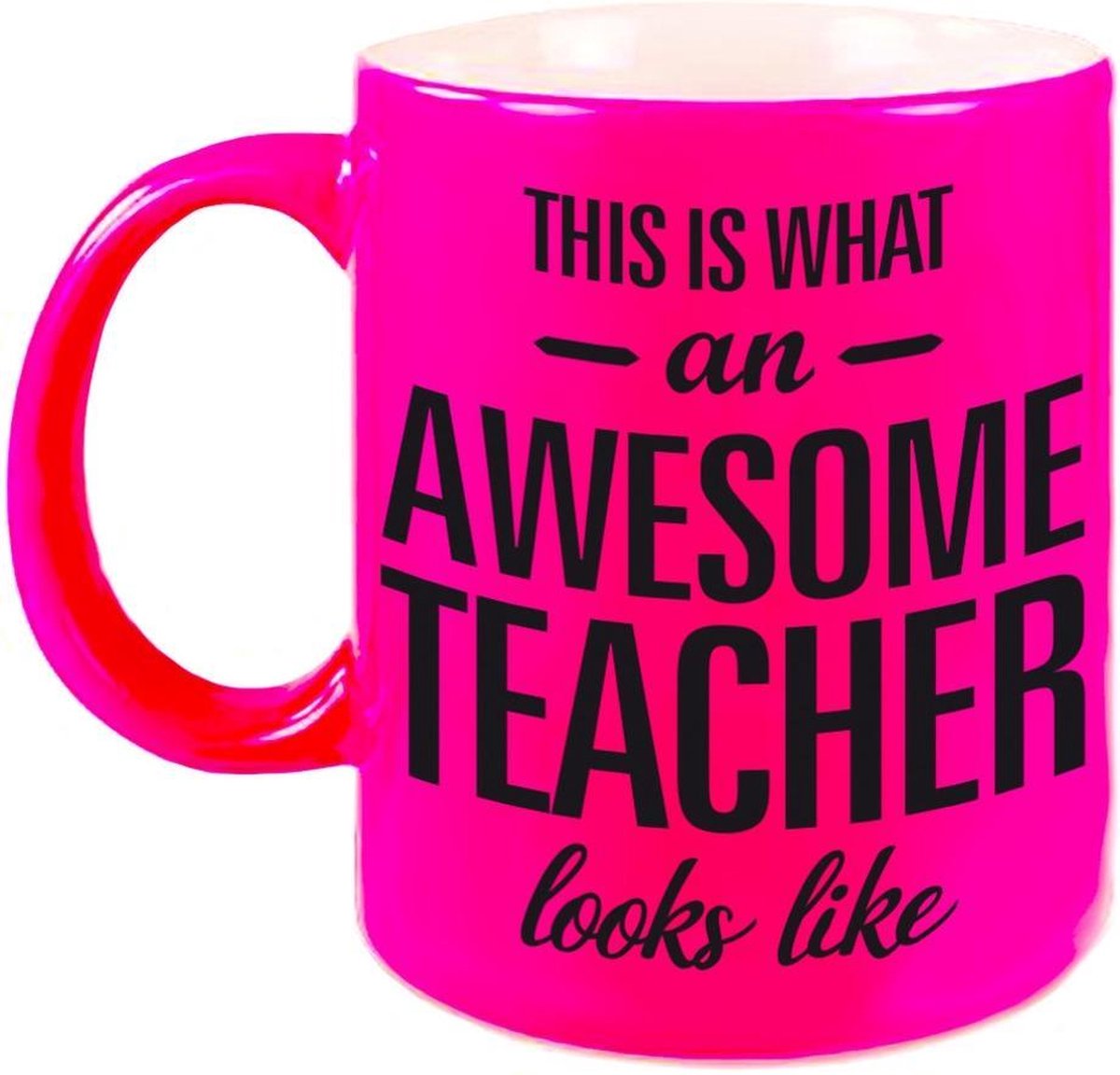 This is what an awesome teacher looks like tekst cadeau mok / beker ...
