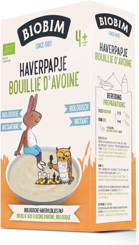 6x Biobim Papje 4+ mnd Haver 200 gr | bol