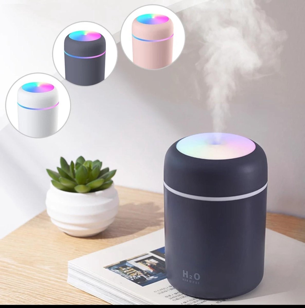 Aroma diffuser - luchtbevochtiger -geur verdamper- aromatherapie - grijs-... | bol.com