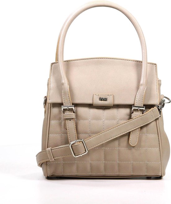 Boo - 3 vakken - Afneembare riem - Handig formaat - Handtas - Beige ...