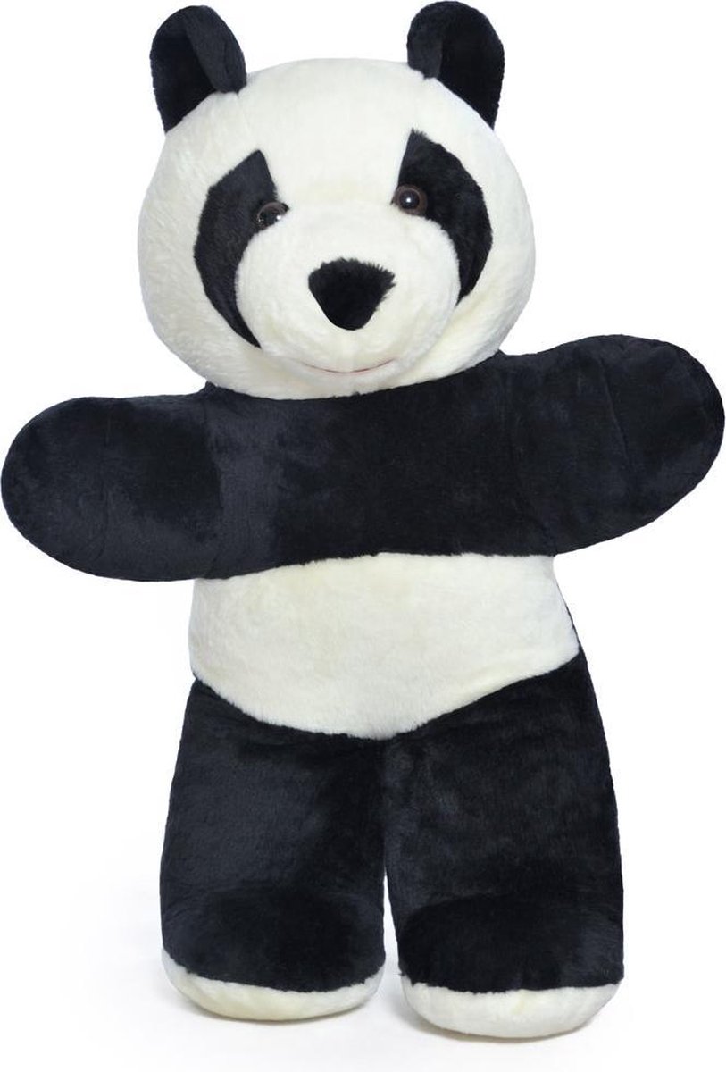 Panda knuffel - XL - 100 cm - zwart wit | bol.