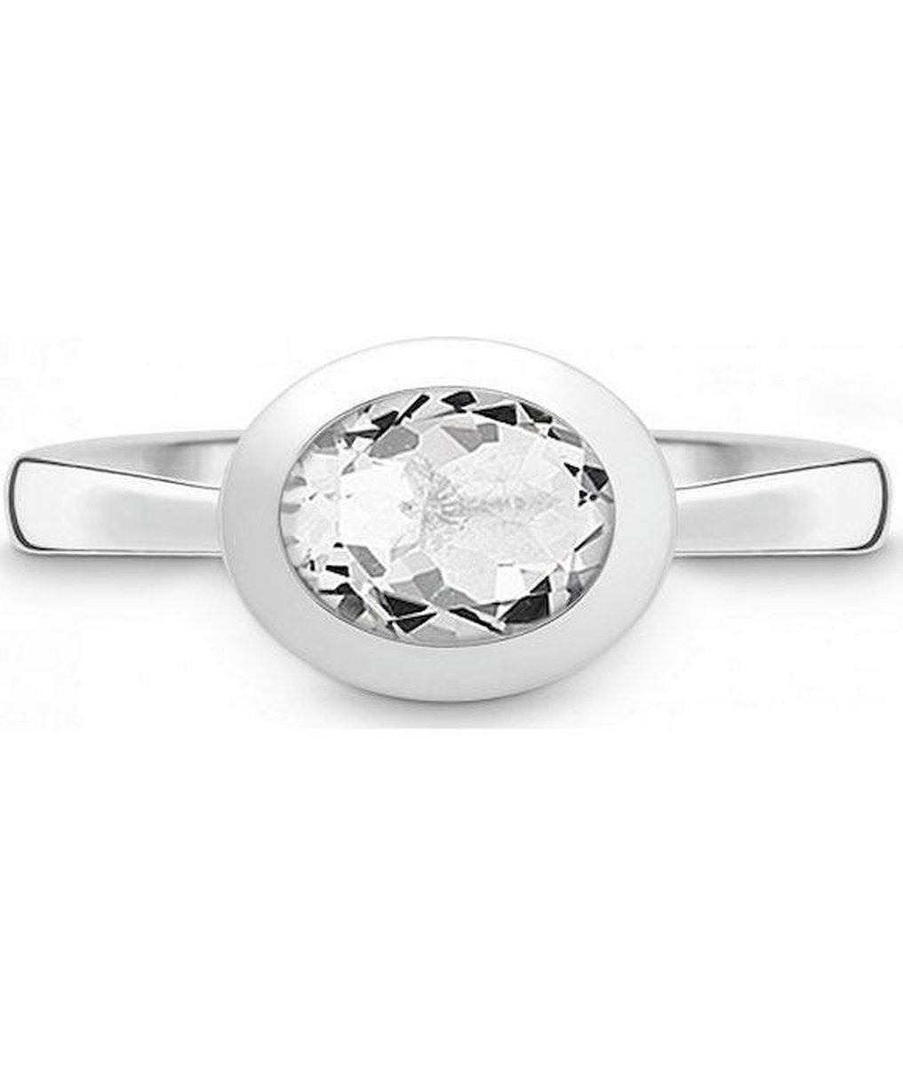 QUINN - Ring - Dames - Zilver 925 - Edelsteen - Witte topaas - Breedte ...