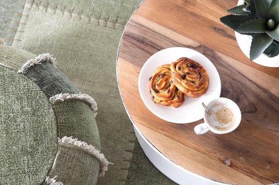 Groene Poef Mono - Ø50xH35 cm | bol.com