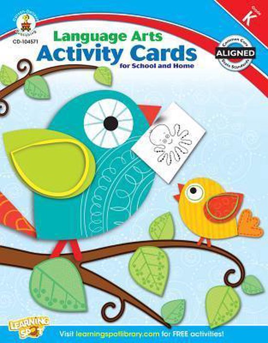 Language Arts Activity Cards for School and Home, Grade K, Not ...