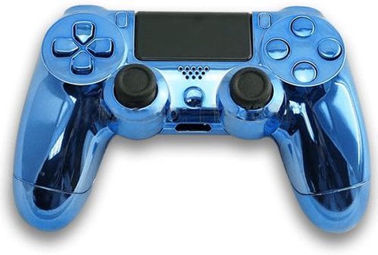 | PS4 controller replacement shell set blauw chrome | bol