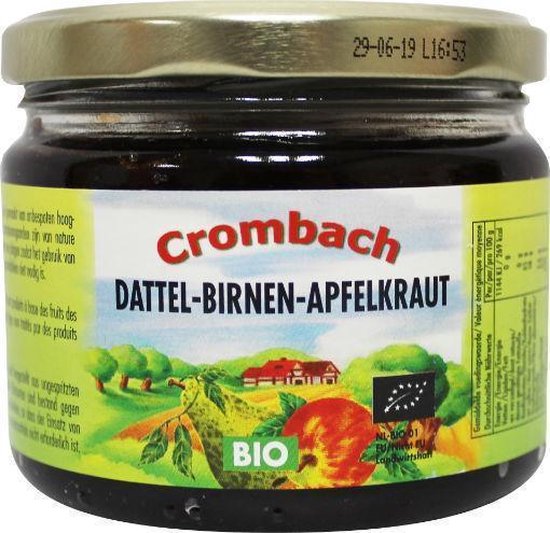 Crombach Appelpeer Dadelstroop Bio 330 gr | bol