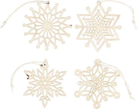 Ornamenten, d: 7 cm, dikte 0,3 mm, 200 stuks, triplex | bol