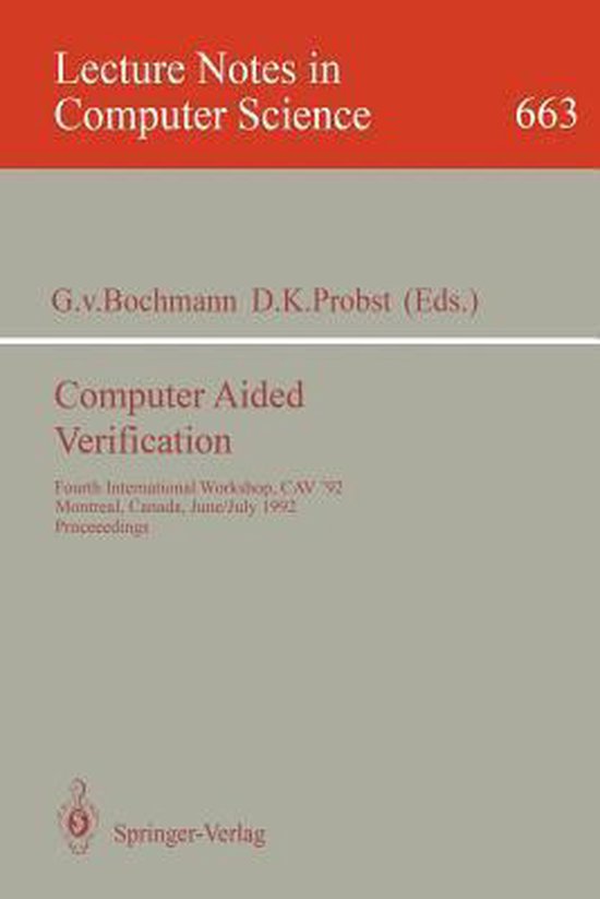 Computer Aided Verification | 9783540564966 | Gregor Von Bochmann ...