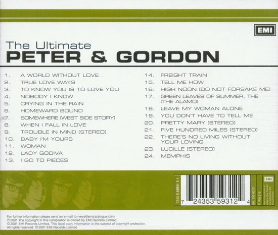 The Ultimate Peter & Gordon, Peter & Gordon | CD (album) | Muziek | bol.com