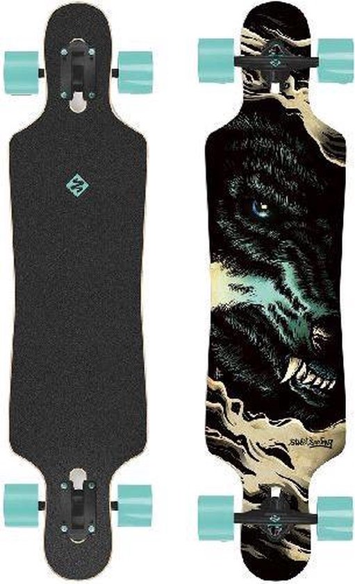 Streetsurfing Curve Longboard Wolf Zwart/groen | bol.com