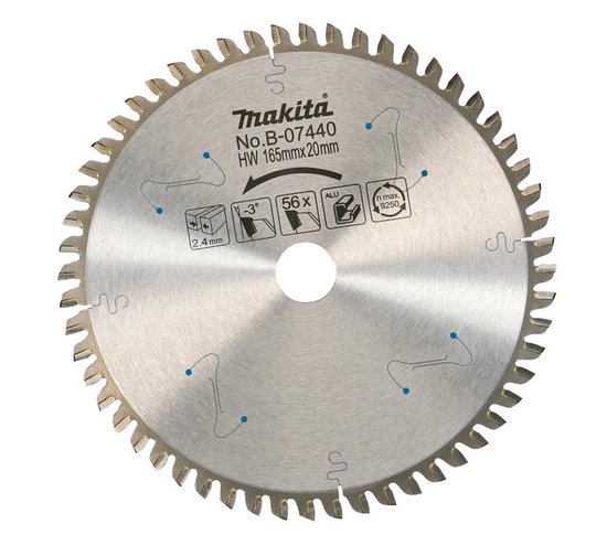 Makita B-09553 Specialized Cirkelzaagblad - 160 x 20 x 60T - Aluminium / Trespa /... | bol