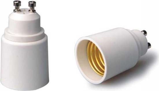 GU10 fitting - E27 fitting verloopfitting 2 stuks | wit 230V AC | bol.com